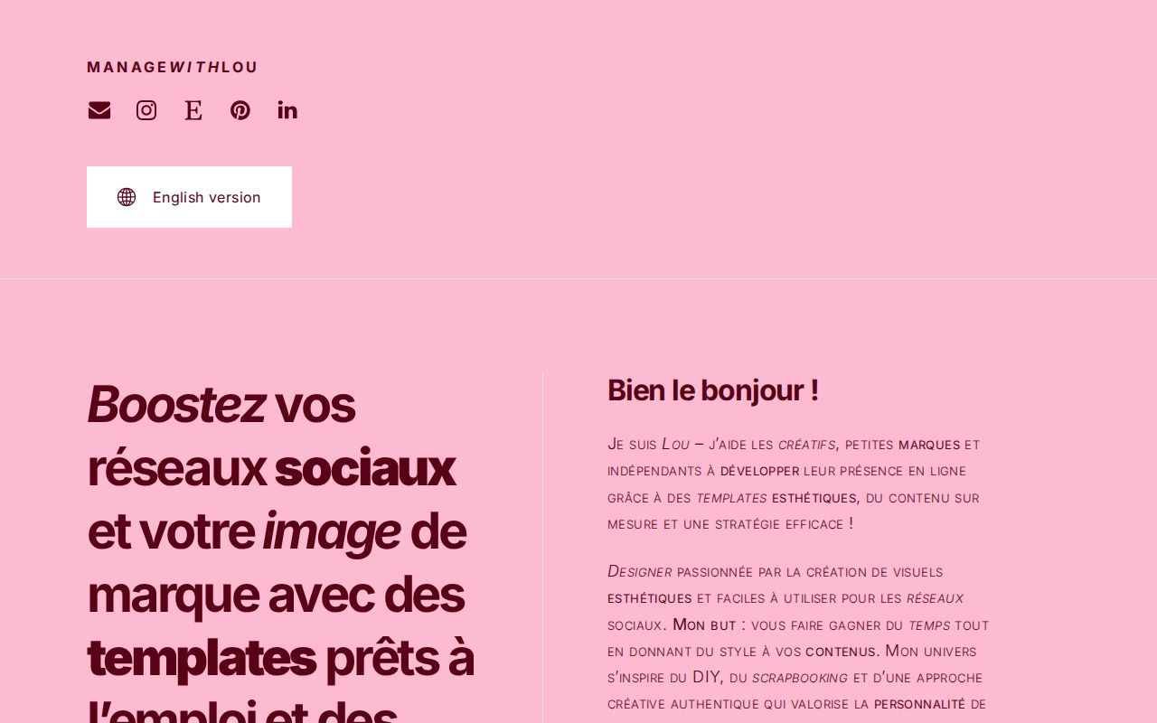 Manage with Lou | Templates & CM